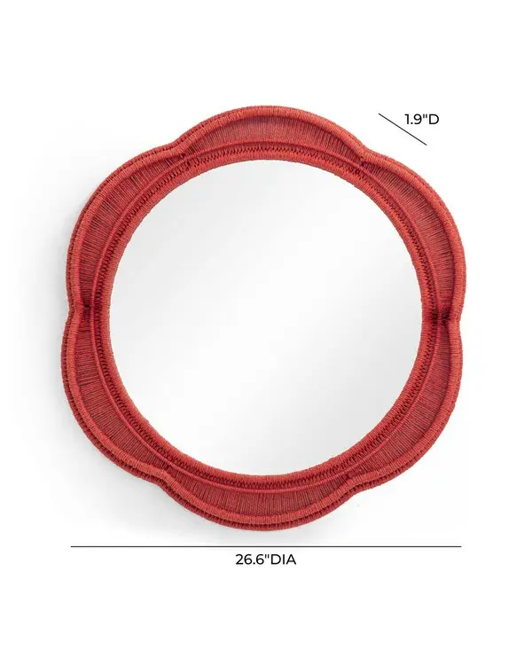 TOV FURNITURE Zeva Wall Mirror - Red
