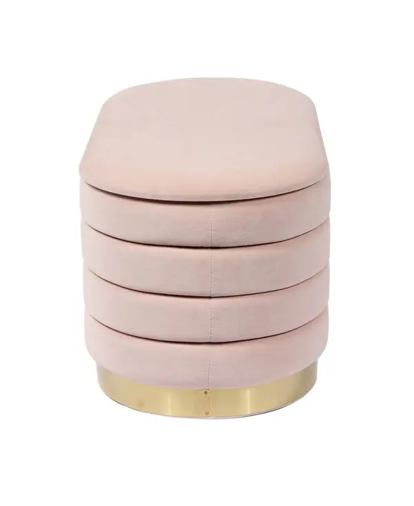 TOV FURNITURE Lillian Velvet Storage Bench - Pink