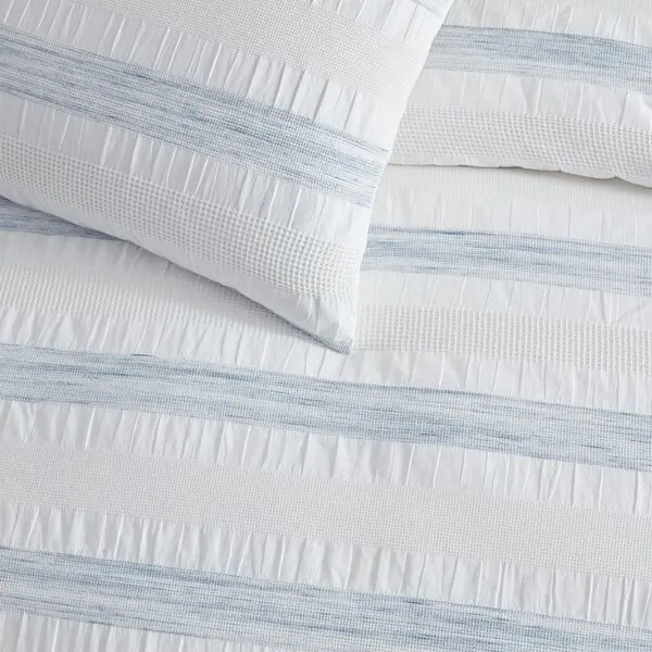 Dkny Waffle Stripe Duvet Cover Set, King