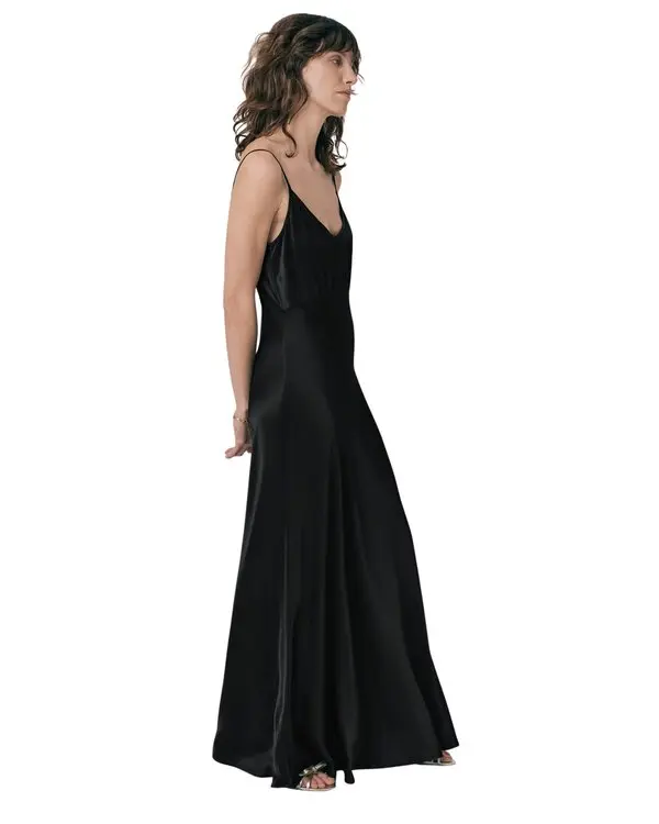 ghost maxi dress Ghost River V Neck Button Satin Maxi Dress