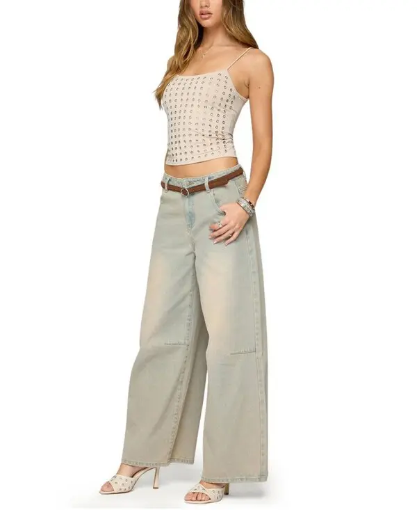 EDIKTED Vallie Grommet Tank Top