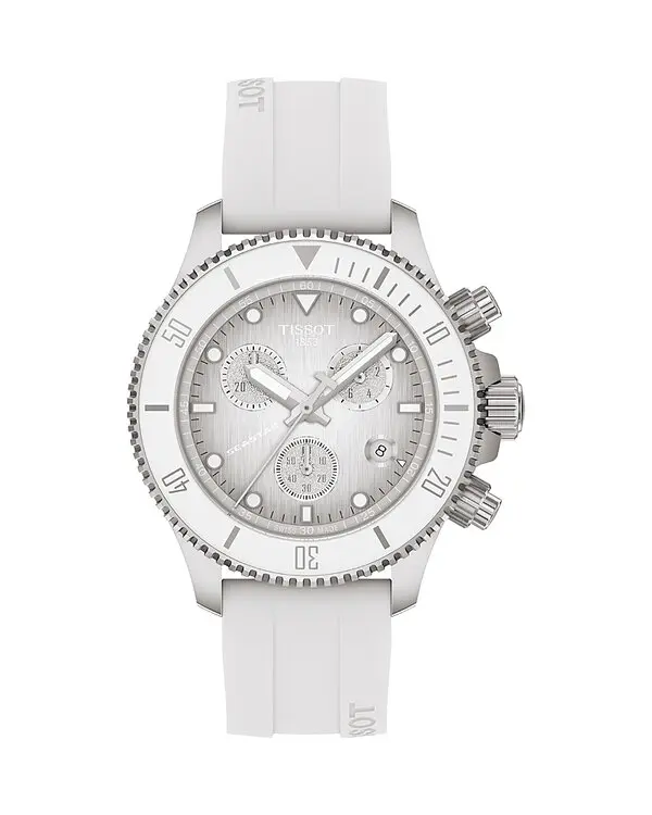 TISSOT Seastar 1000 Chronograph, 38mm - White/white