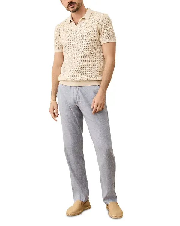 Marine Layer Cyrus Chevron Regular Fit Short Sleeve Sweater