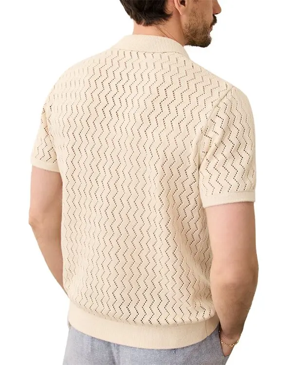 Marine Layer Cyrus Chevron Regular Fit Short Sleeve Sweater