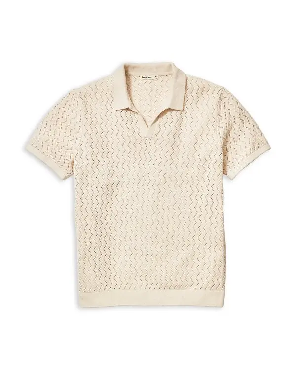 Marine Layer Cyrus Chevron Regular Fit Short Sleeve Sweater