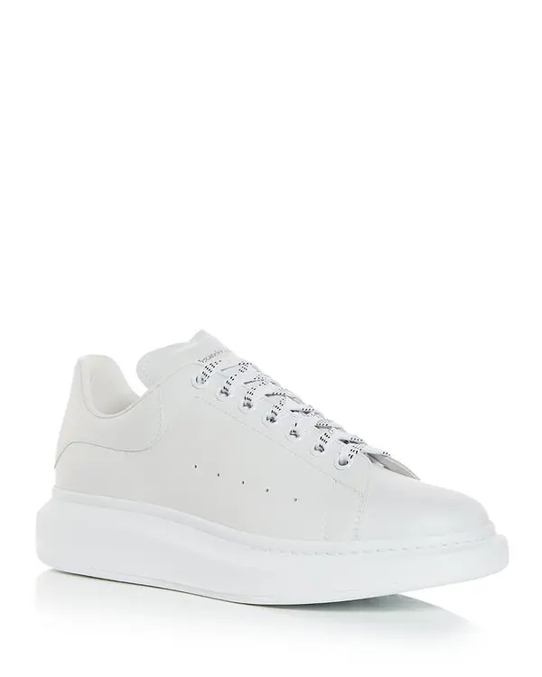 Alexander McQueen Oversized Leather Sneakers - Bone/crystal