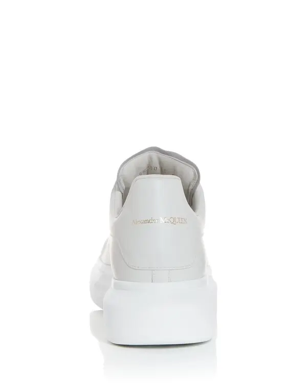 Alexander McQueen Oversized Leather Sneakers - Bone/crystal