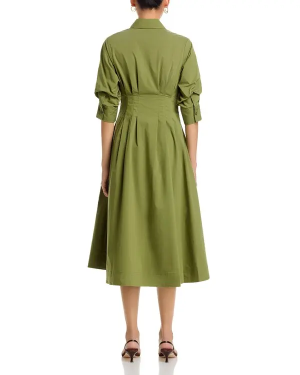 Simkhai Jazz Pintuck Midi Dress - Olive