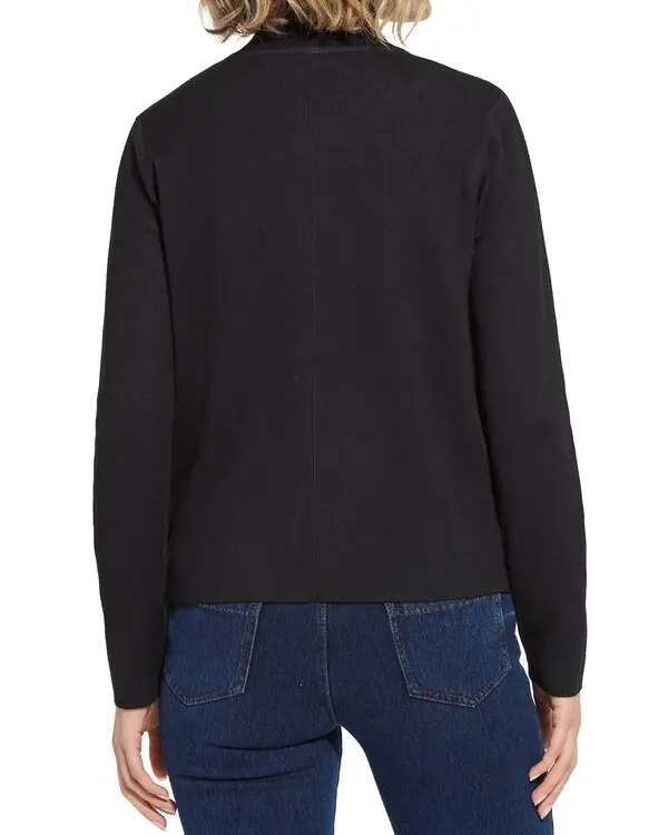 Lyssé Reversible Zip Up Cardigan - Black/ Grey