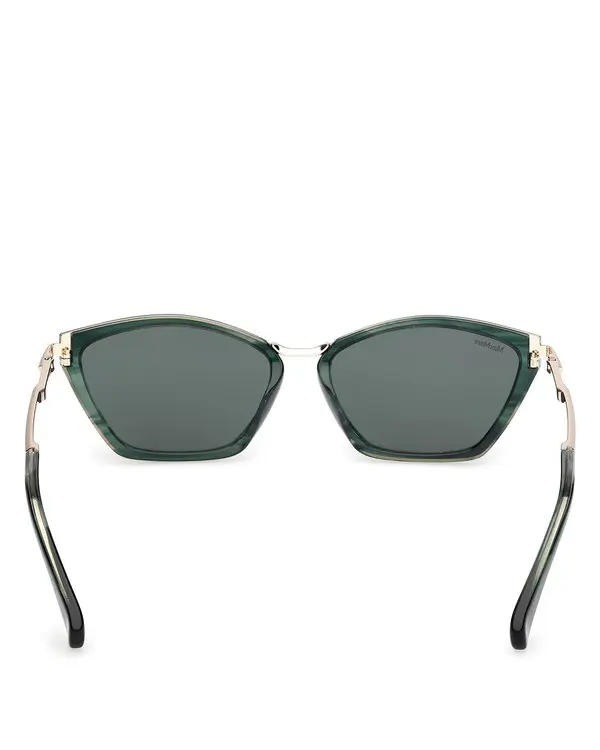 Max Mara Cat Eye Sunglasses, 54mm - Green/green