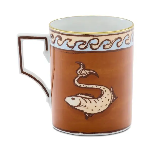 GINORI 1735 Luna Mug - Brown Light Blue