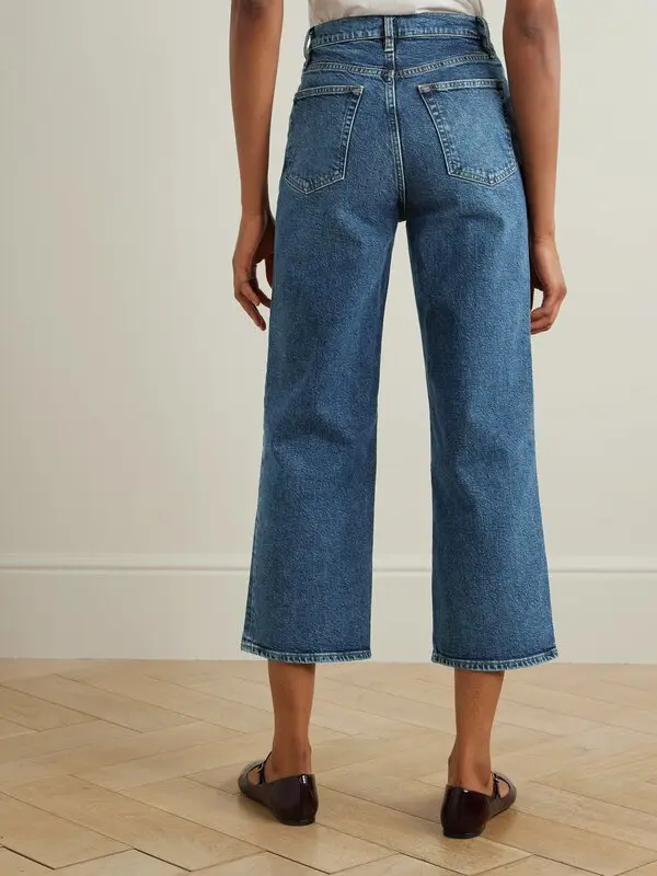 FRAME High Rise Wide Leg Jeans