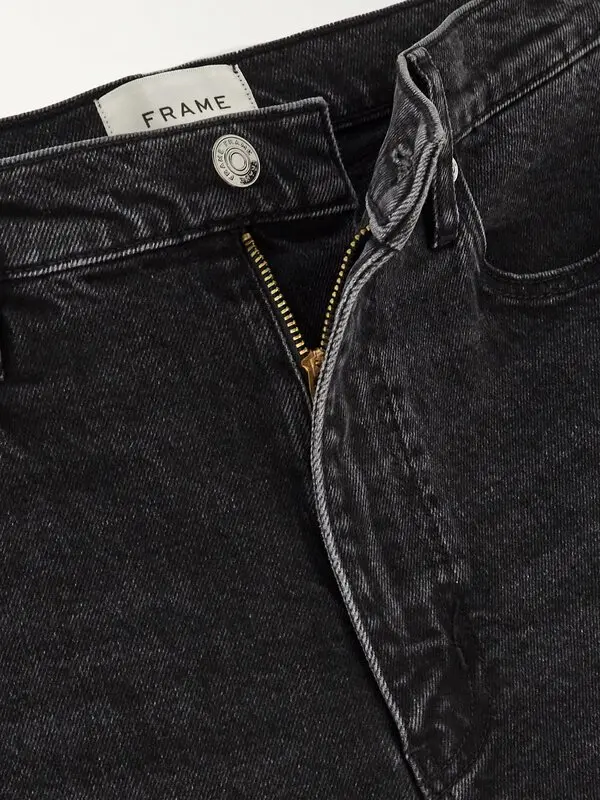 FRAME The Wide Cropped High-rise Wide-leg Jeans