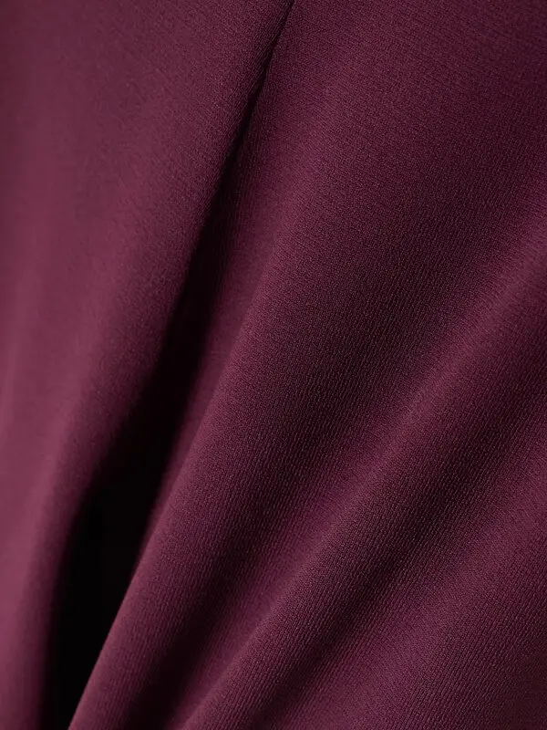 Stella McCartney Cropped Jersey Flared Pants - Burgundy
