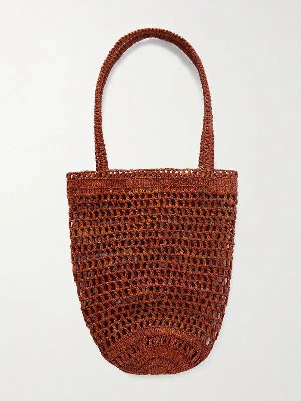 Chloé Embroidered Raffia Tote