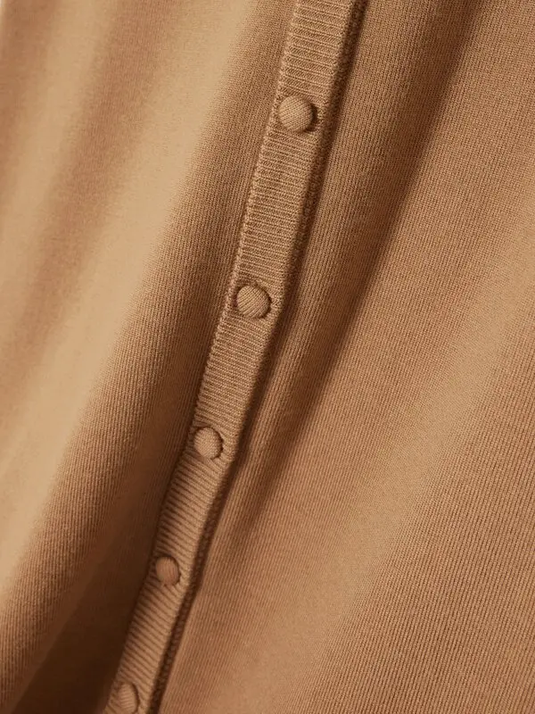 Victoria Beckham Merino Wool-blend Midi Skirt - Brown