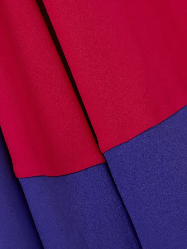 ROKSANDA Awn Asymmetric Two-tone Crepe Dress