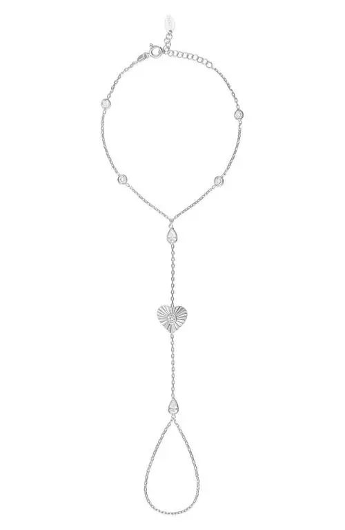 SHYMI Fluted Heart Hand Chain - Silver