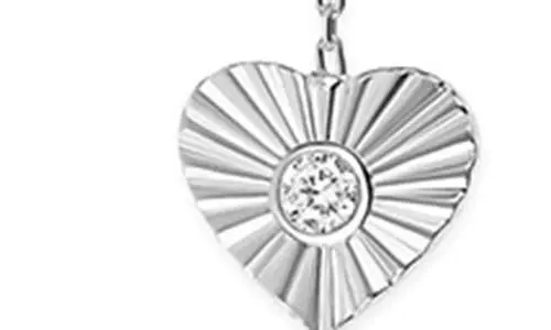 SHYMI Fluted Heart Hand Chain - Silver