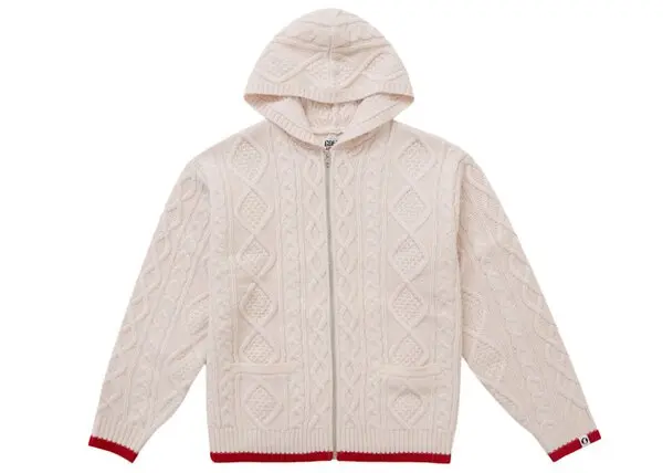 Supreme Goodenough Zip Up Hooded Sweater - Natural