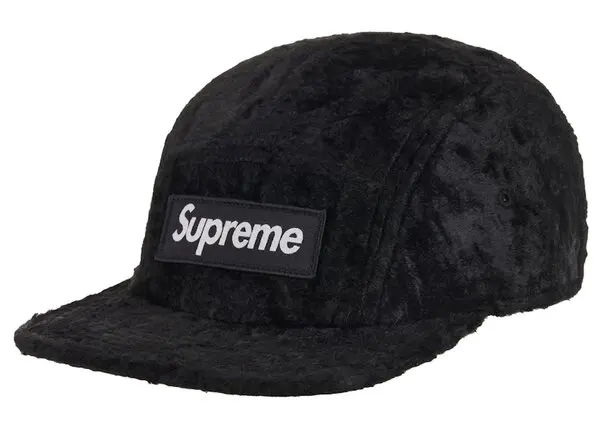 Supreme Crushed Rayon Camp Cap - Black