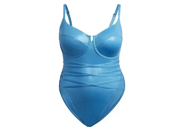 Adidas Ivy Park One-piece Swimsuit - Shock Cyan
