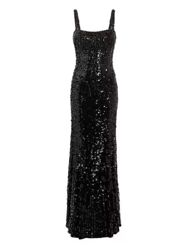 Jenny Packham Mirabeau Sequin-embellished Maxi Dress - Black