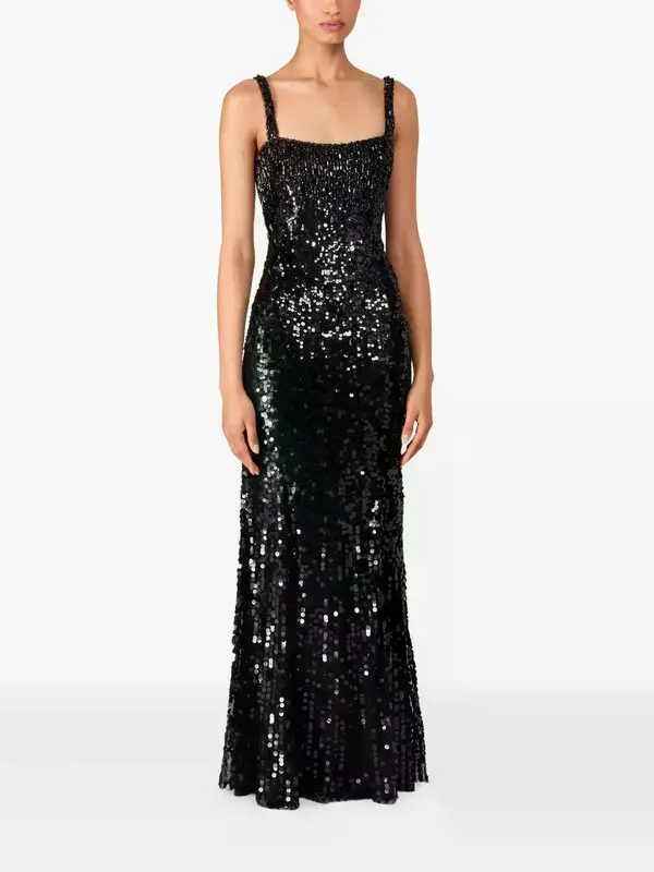 Jenny Packham Mirabeau Sequin-embellished Maxi Dress - Black