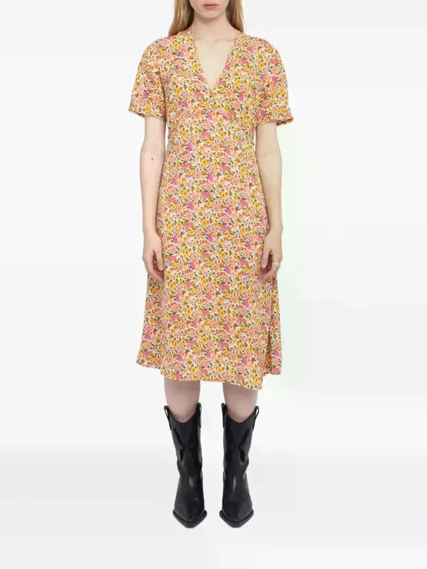 Zadig&Voltaire Floral-print Midi Dress - Orange