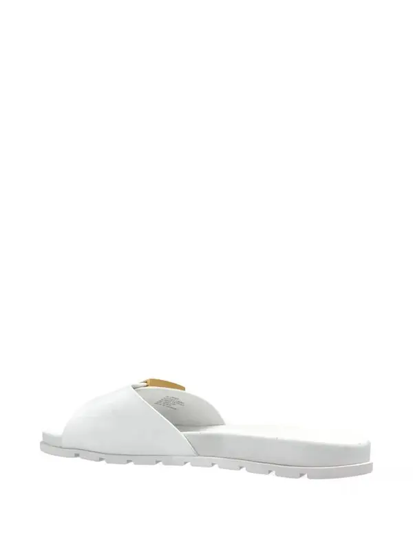 Tory Burch Buckle Slides - White