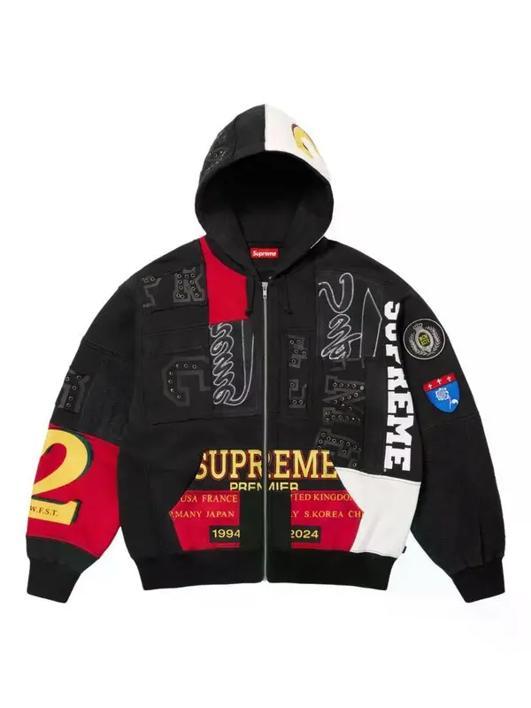 Supreme Patchwork Zip-up Hoodie