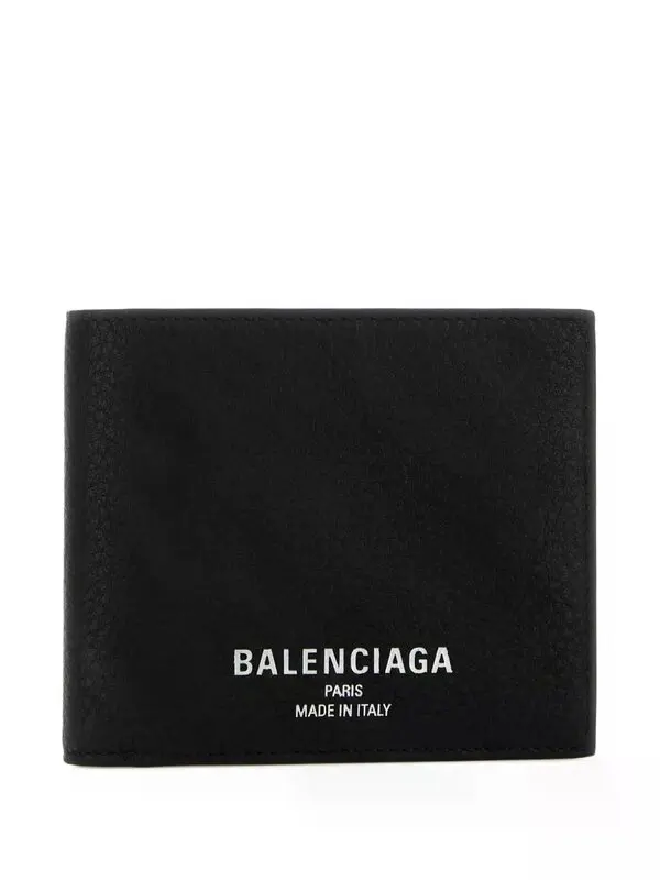 Balenciaga Logo-print Bifold Wallet - Black