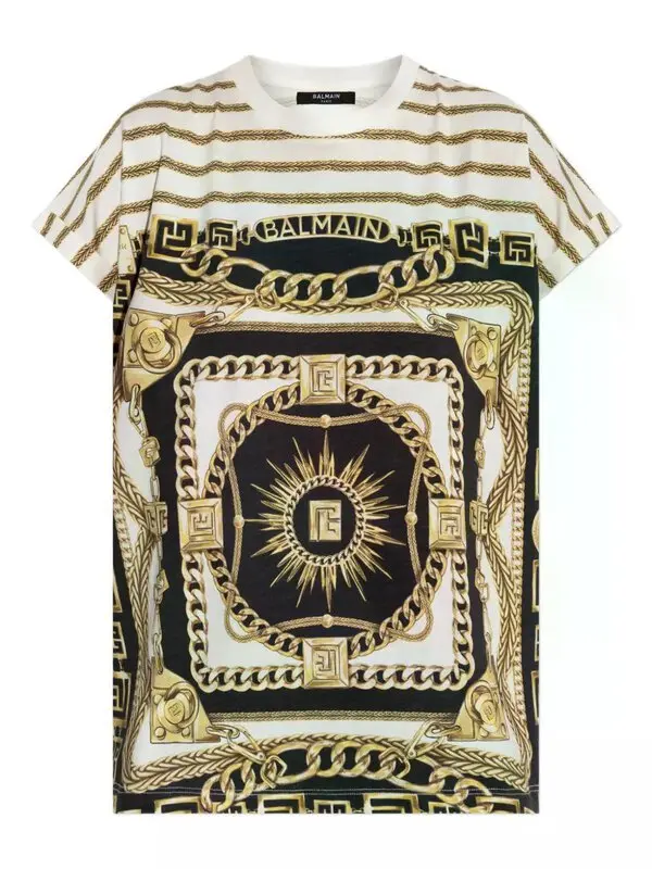 Balmain Baroque-pattern T-shirt