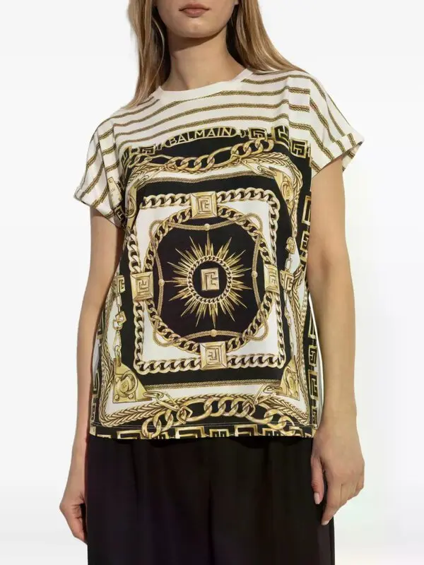 Balmain Baroque-pattern T-shirt