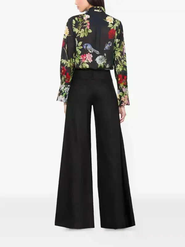 Alice + Olivia Lloyd Floral-print Shirt - Black