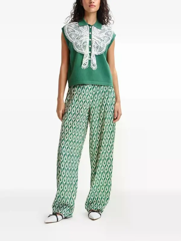 Essentiel Antwerp Lace-embellished Collar Top