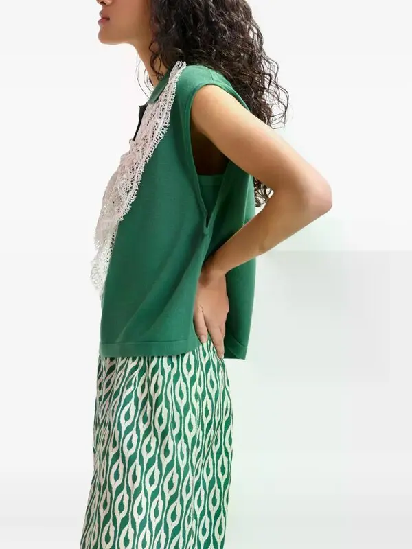 Essentiel Antwerp Lace-embellished Collar Top