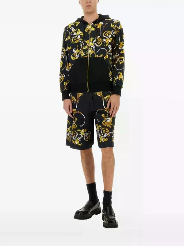 Versace Barocco-print Zip-up Hoodie