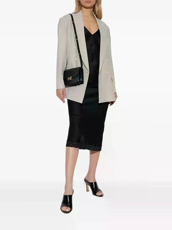 Victoria Beckham Pencil Skirt With Lace Trim