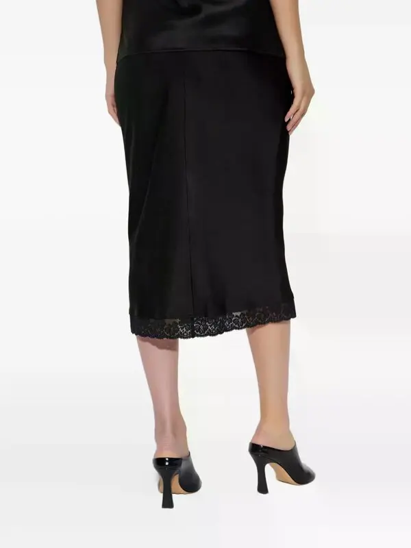 Victoria Beckham Pencil Skirt With Lace Trim
