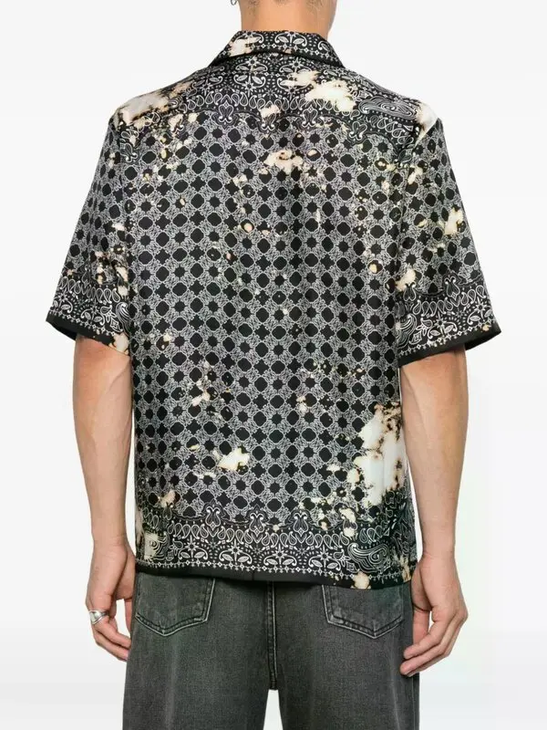 Amiri Silk Bandana-print Shirt - Black