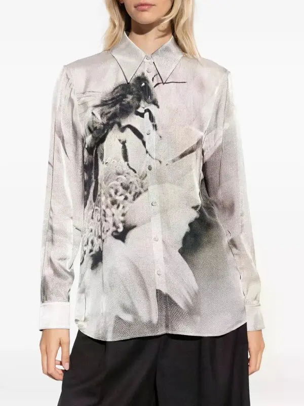 Tory Burch Graphic-print Shirt - Grey