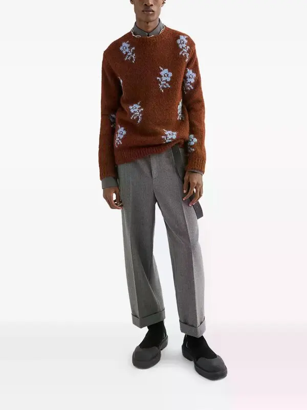 JIL SANDER Floral Sweater - Brown