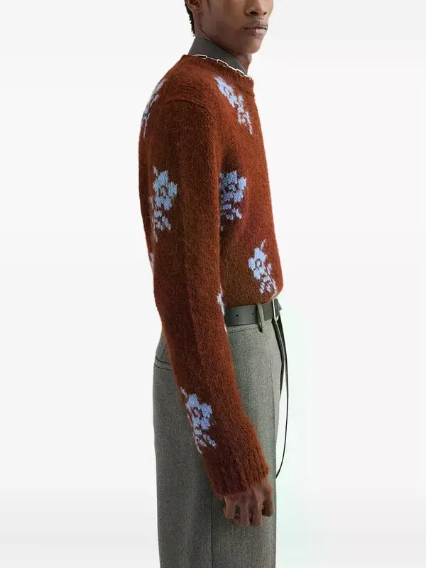 JIL SANDER Floral Sweater - Brown