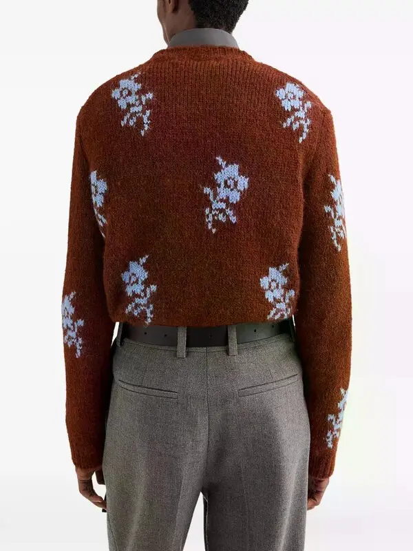 JIL SANDER Floral Sweater - Brown