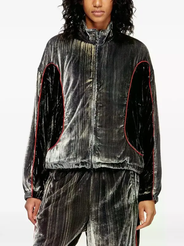 Diesel Zip-Up Puffer Jacket Silver Editorialist