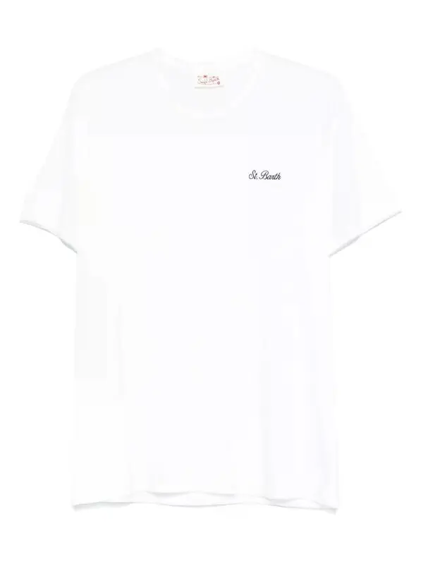 MC2 SAINT BARTH Logo-embroidered T-shirt - White