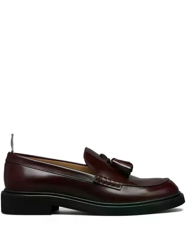 Thom Browne Polished Calf Tassel Loafers - Red