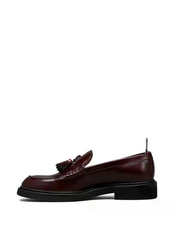 Thom Browne Polished Calf Tassel Loafers - Red