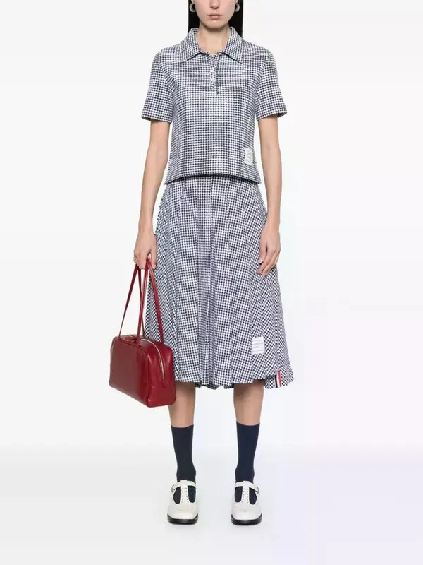 Thom Browne Pleated Tweed Midi Skirt